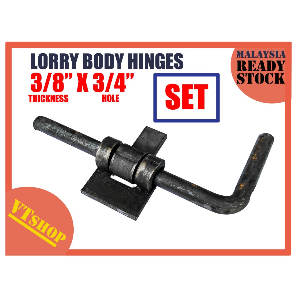 VTSHOP6889 LORRY HINGES ( 3/4" HOLE ) / LORRY WELDING BODY METAL / LORI ...