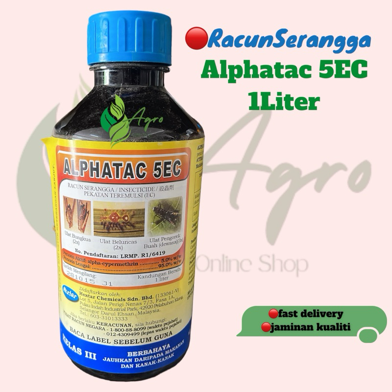 ALPHATAC 5EC 1Liter /Hextar Racun Serangga/Alpha-Cypermethrin 5%/sama ...