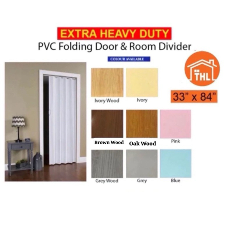 Tebal ~ Italy PVC Folding Door 31" x 82" / 33" x 84" / Room Divider ...