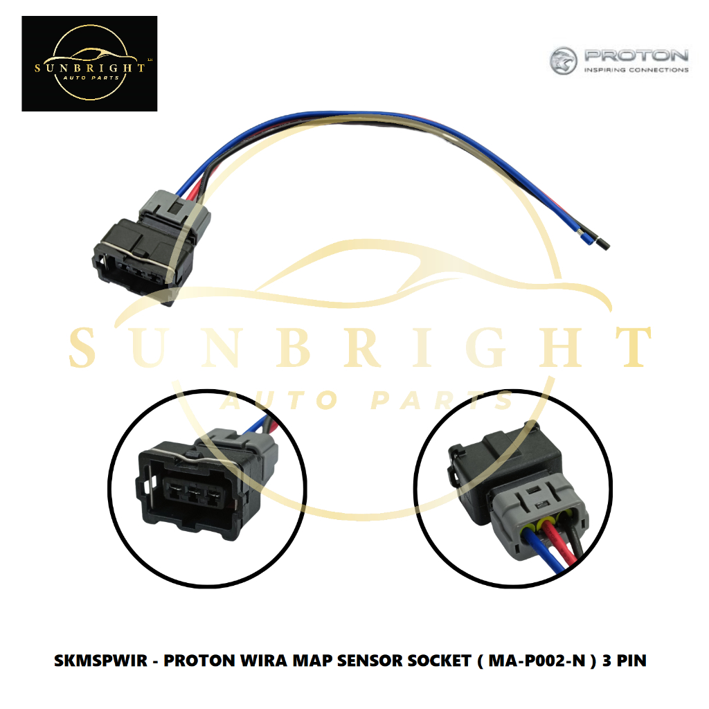 PROTON WIRA MAP SENSOR SOCKET ( MA-P002-N ) 3 PIN | Shopee Malaysia