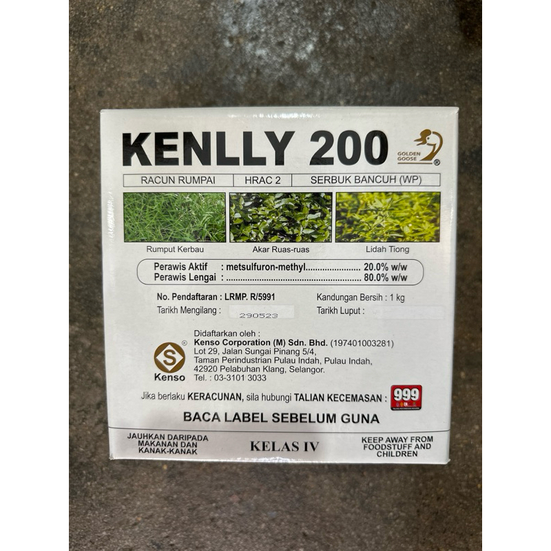 KENLLY 200 1KG (Herbicide /Racun Rumpai)serbuk Bancuh (WP) | Shopee ...