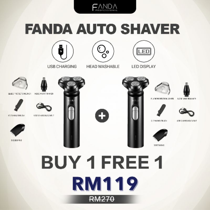 Fanda Auto Shaver电动剃须刀 | Shopee Malaysia
