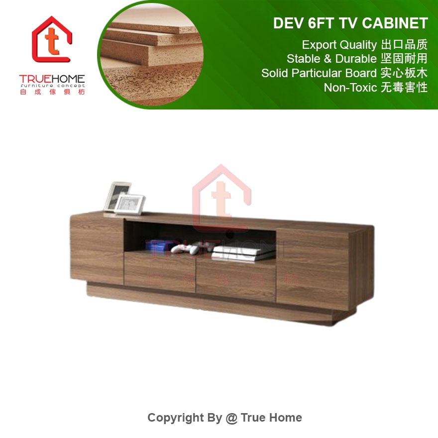 DEV 6FT TV Cabinet/TV Console/180 CM | Shopee Malaysia