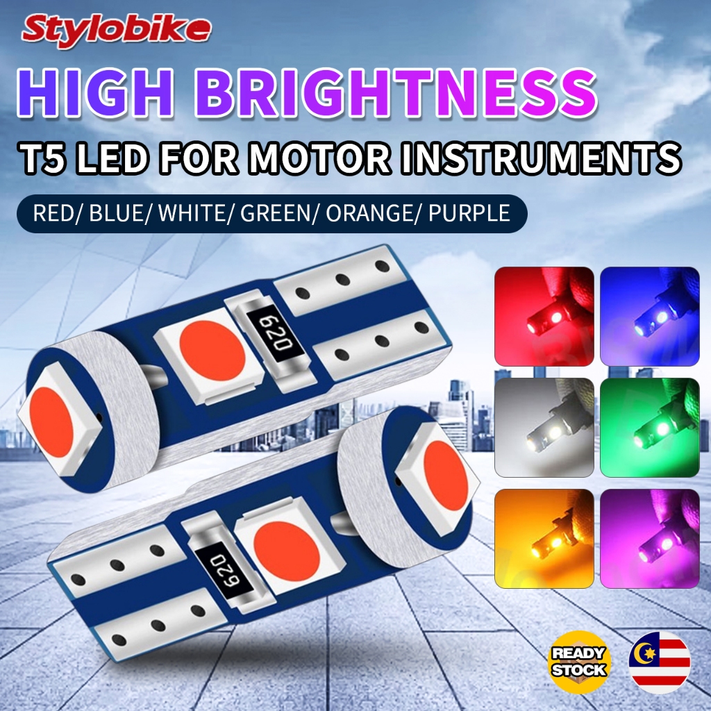 LED Dashboard Light Wedge Instrument Lamp Indicator Signal Bulbs 3030 ...