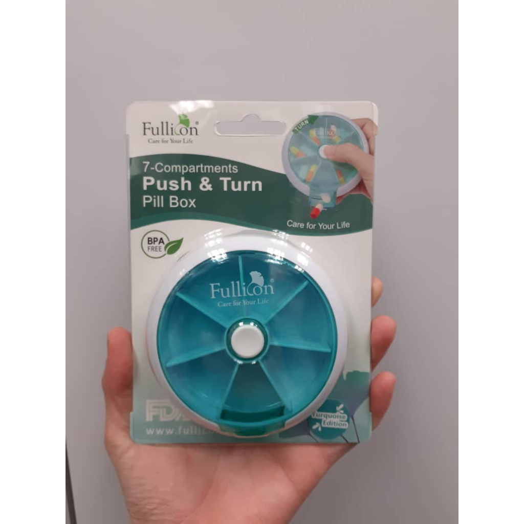 FULLICON 7 COMPARTMENTS PUSH & TURN PILL BOX (MB001) | Shopee Malaysia