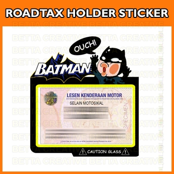 New Roadtax 2024 Sticker Holder - Batman Ouch Face Cartoon | Shopee ...