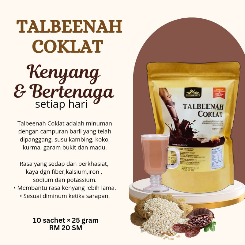 Talbeenah Coklat, Kenyang dan Bertenaga | Shopee Malaysia