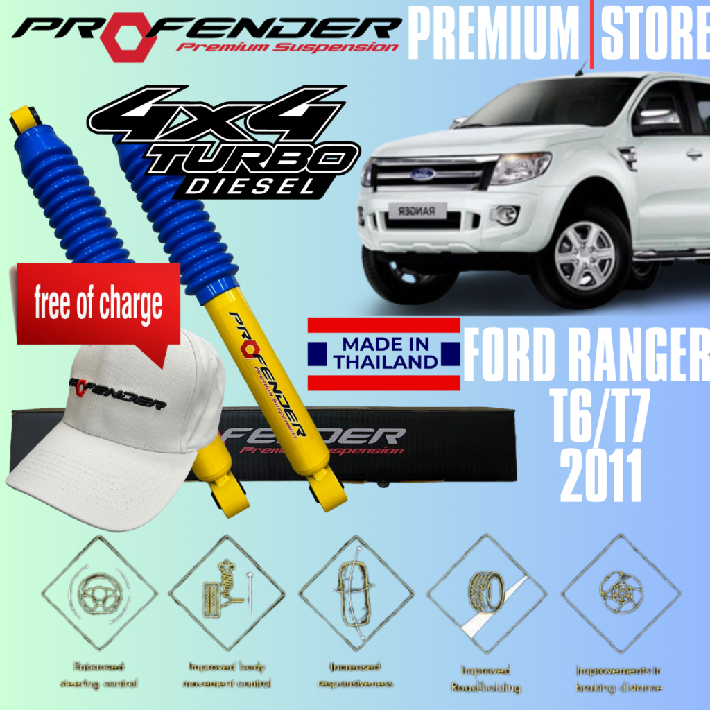 Profender Heavy Duty Shock Absorber 35mm Ford Ranger T6 2011 Made In ...