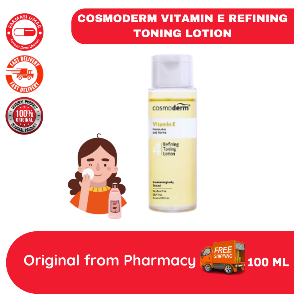 Cosmoderm Vitamin E Refining Toning Lotion 100ml | Shopee Malaysia