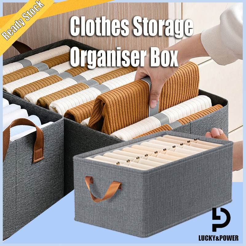 Clothes Storage Box Large Capacith Foldable Clothes Organizer Box Kotak ...