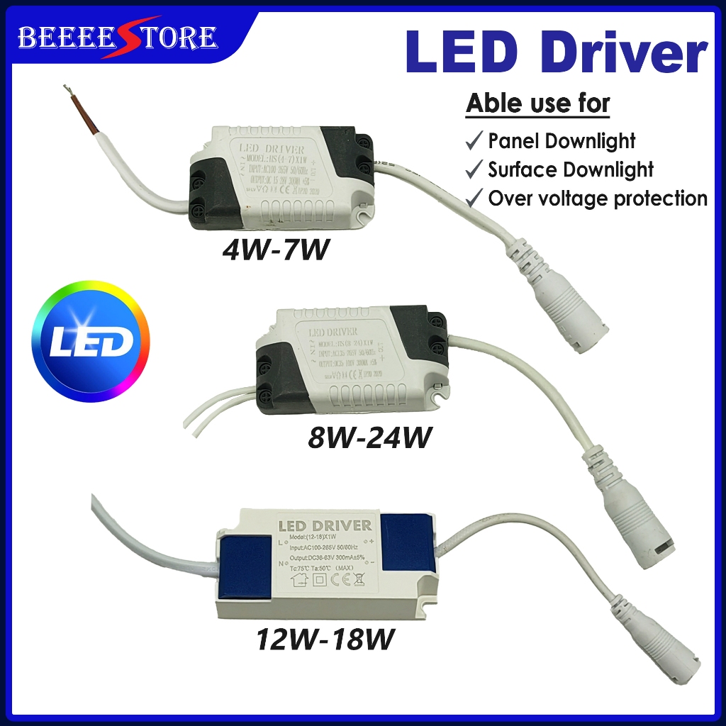 Replacement Power Supply LED LIGHT 4W-7W / 8W-24W / 12W-18W X 1W DOWN ...