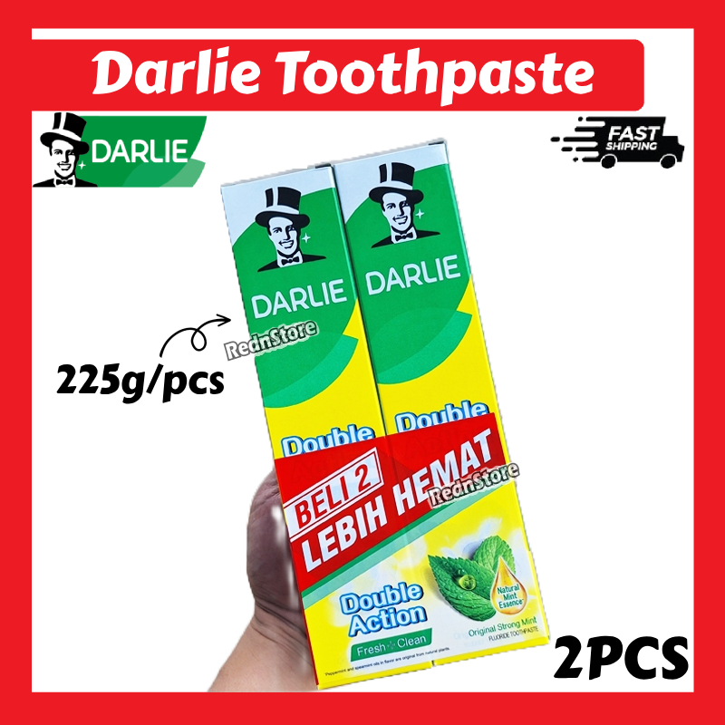 【EXP-2027】 Darlie Toothpaste Value Pack 2in1 / 225g X 2pcs / 100% Original Darlie Product / Ubat ...