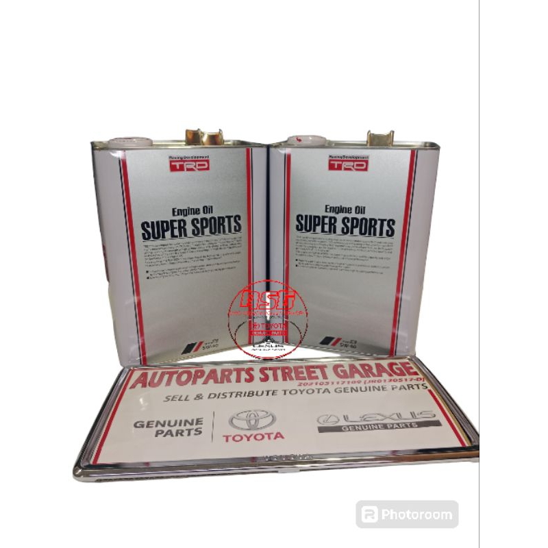 TOYOTA TRD ENGINE OIL SUPER SPORT 5W40 4L JAPAN | Shopee Malaysia
