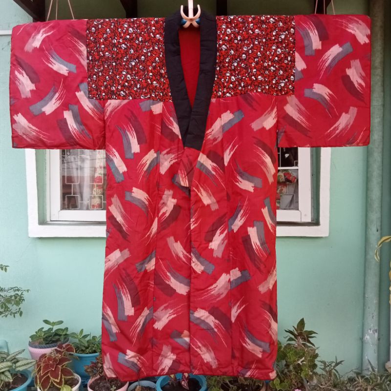Kimono Thick Yukata Maroon Japanese Traditional Vintage | Shopee Malaysia