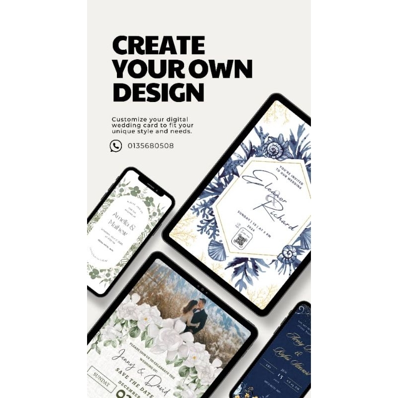 Create Your Own Design |Digital E-Card| Digital Invitation Card ...