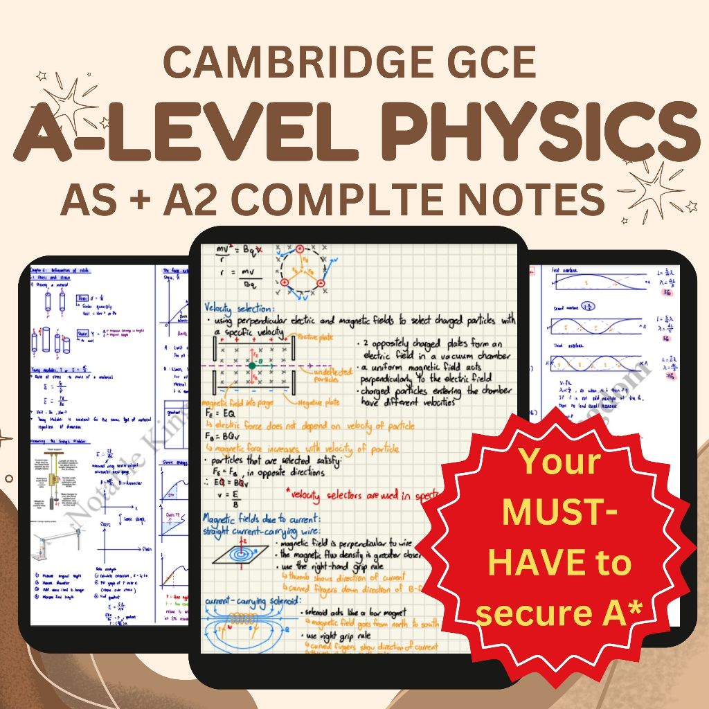 CAMBRIGDE A-LEVEL PHYSICS Complete NOTES | AS + A2 [PDF] | Your MUST ...