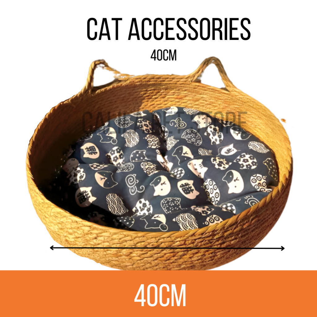 Rattan Cat Bed Diameter 40cm/ Rotan Katil Kucing 40cm | Shopee Malaysia