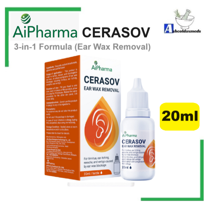 EXP12/27 AIPHARMA CERASOV EAR WAX REMOVAL 20ML (Docusate,Sodium ...