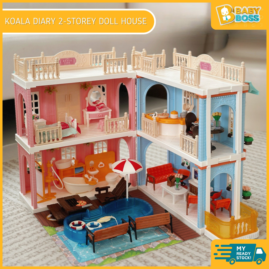 BabyBoss Koala Diary 2-Storey Doll House Playset Rumah 2 Tingkat Diari ...