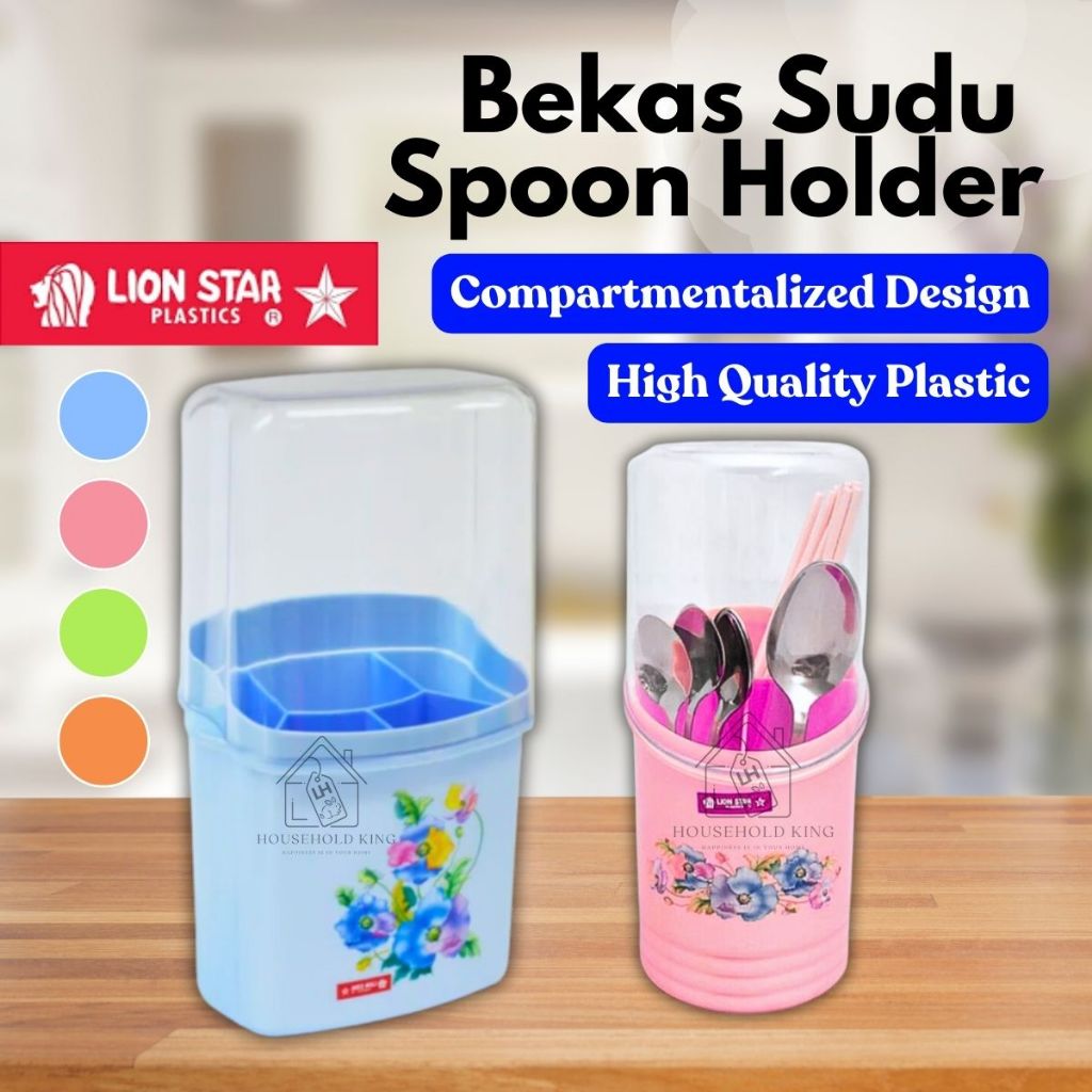 Lion Star Bekas Sudu Bertutup Spoon Cutlery Chopstick Holder Tempat ...