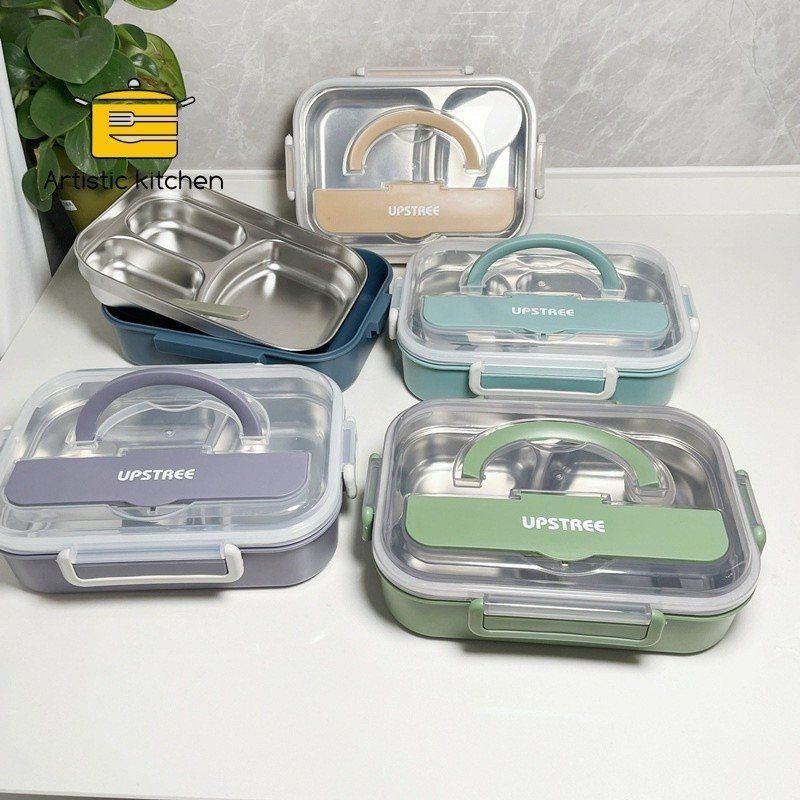 Stainless steel insulated lunch box student lunch box microwave lunch ...