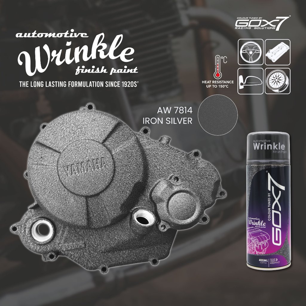 Gox7 Wrinkle Finish Paint-Iron Silver -Wrinkle Paint-Motor Engine ...