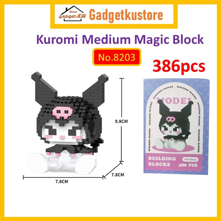 Kuromi 3D Cute Building Magic Block Figure [MEDIUM] Size Toys Building ...