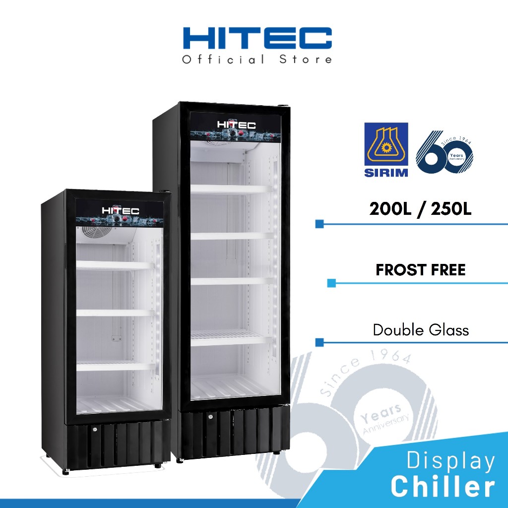 HITEC Chiller Display / Showcase (200L / 250L) Frost Free HTC-220FFC ...