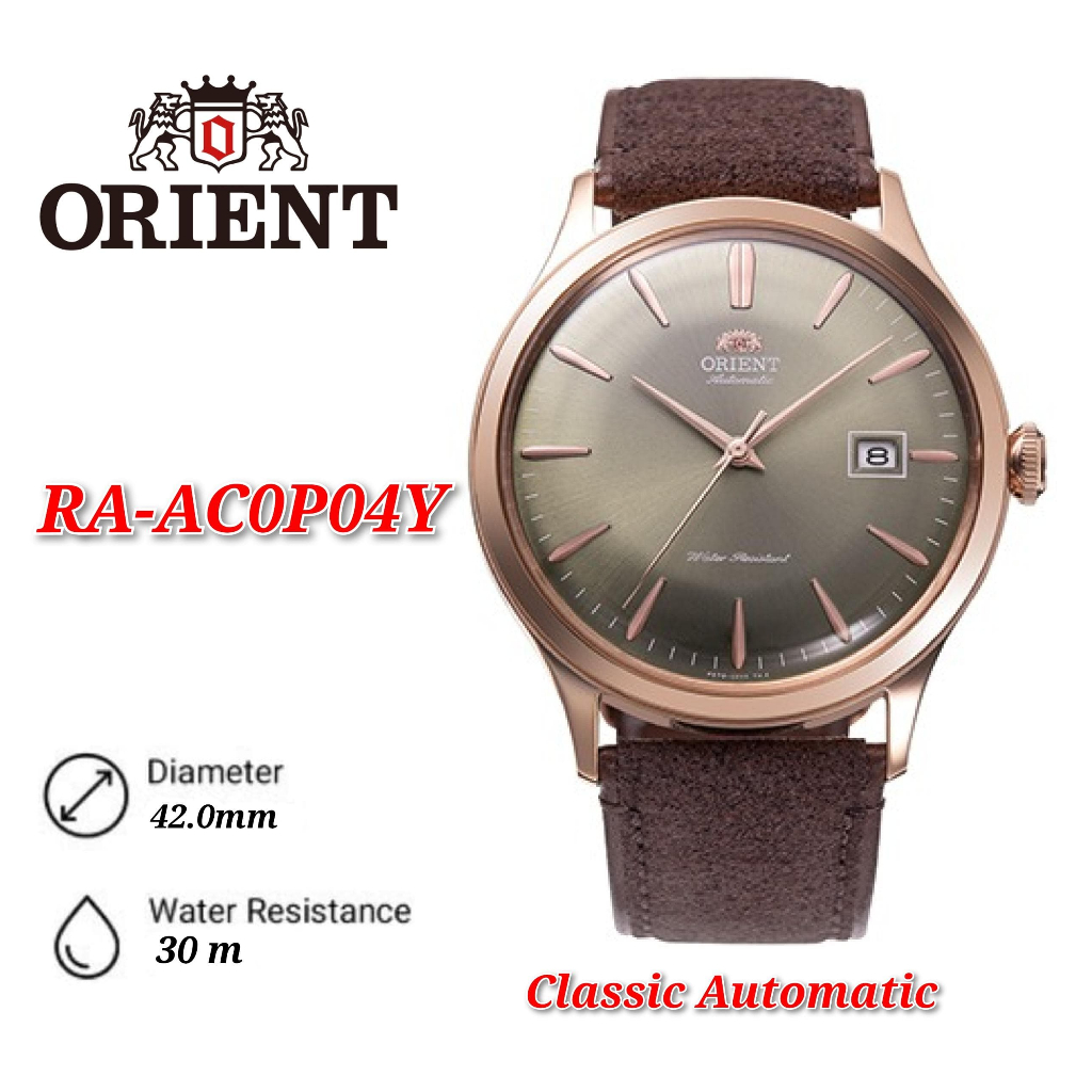 ORIENT Bambino Version 4 RA-AC0P04Y10B Automatic Brown Dial Men's Watch ...