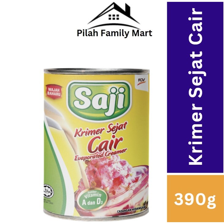 SAJI Evaporated Creamer Krimer Sejat Cair 390g | Shopee Malaysia