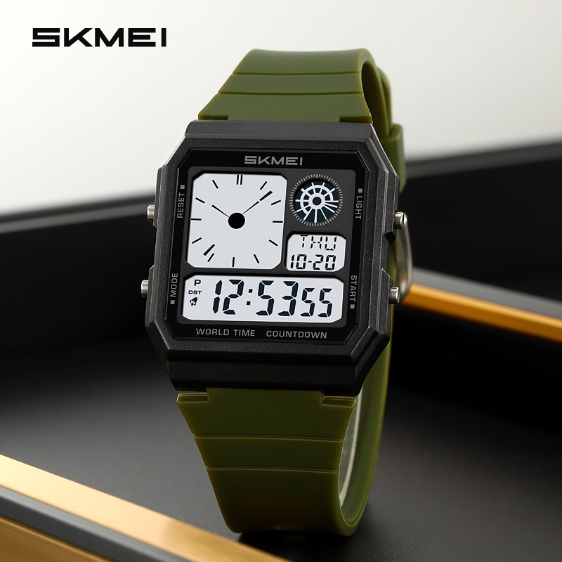 SKMEI 2347 Top Luxury Dual Display Sport Watch Men Waterproof Countdown ...
