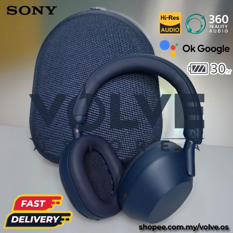 SONY WH-1000XM5 Midnight Blue Wireless Over-Ear Noise Cancelling ...
