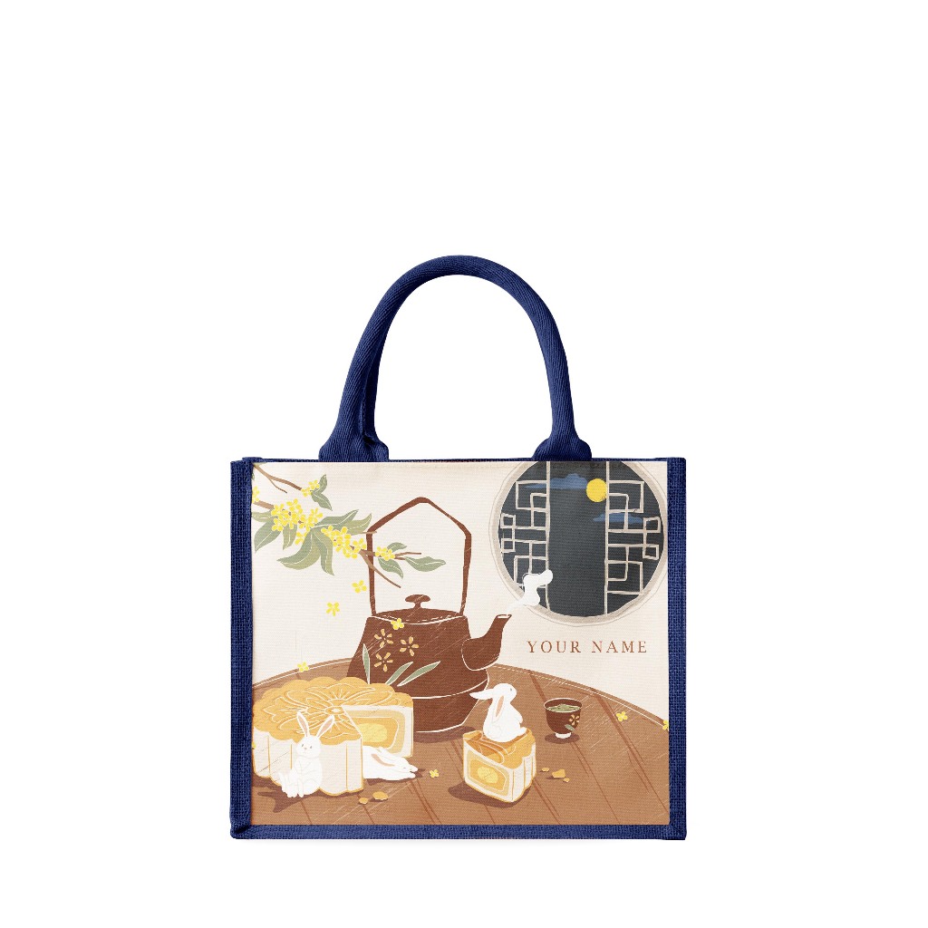 FAMSY Mooncake And Teapot Tote Bag - Mid Autumn (With Name ...