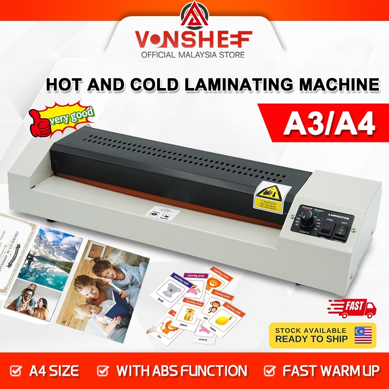 A3/A4 Laminator Machin Heavy Duty Laminating Machine Hot And Cold ...