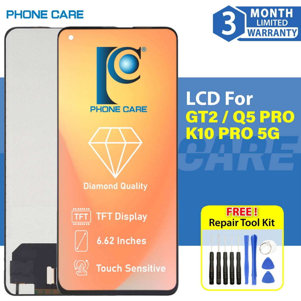 Lcd For Realme Gt2 / Realme Q5 Pro / Oppo K10 Pro 5G / Realme Gt Neo 3T (With Touch Screen ...