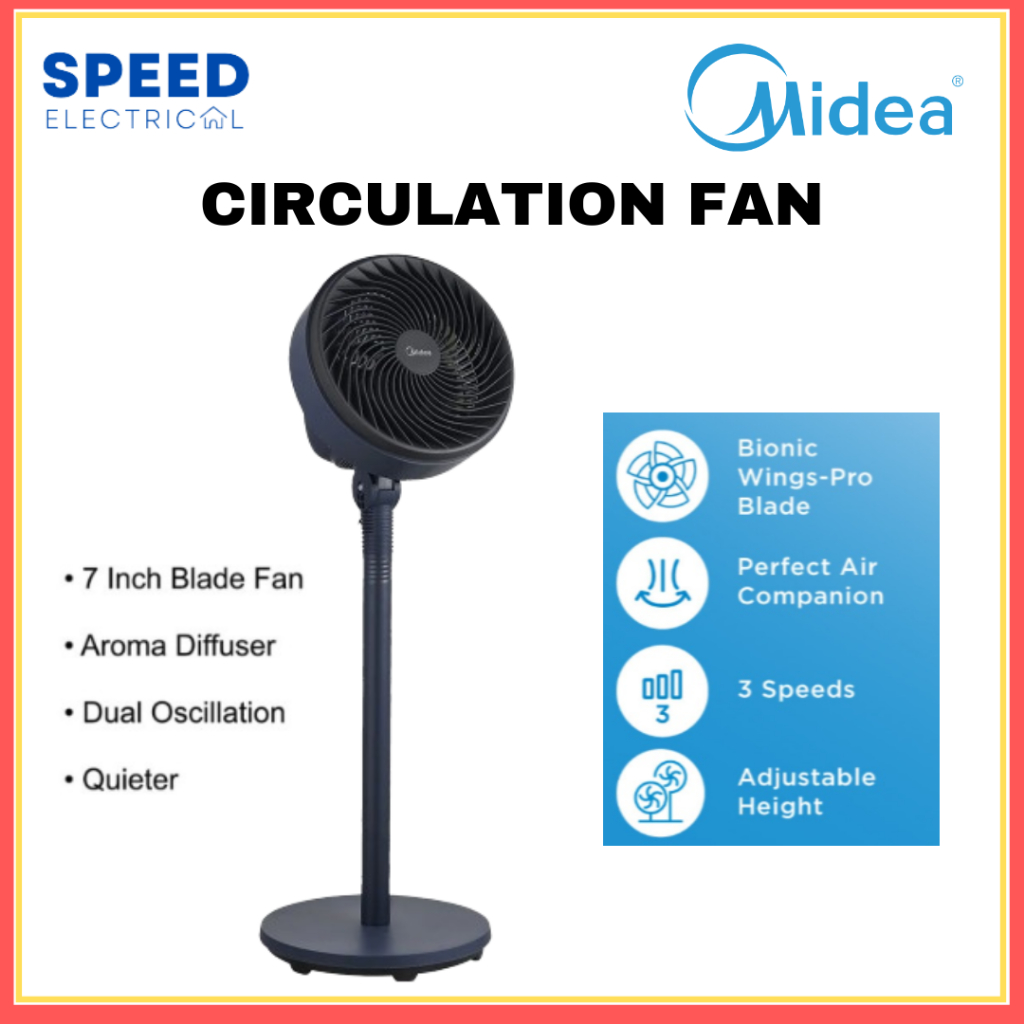 MIDEA CIRCULATION FAN 7INCH MFG180M0APB 循环扇 KIPAS SIRKULASI | Shopee ...