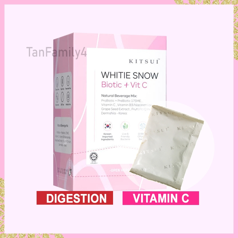 Kitsui White Snow Biotic + Vit C (1's) 15g Vitamin C B3 Grape Seed Probiotic Prebiotic Inulin ...