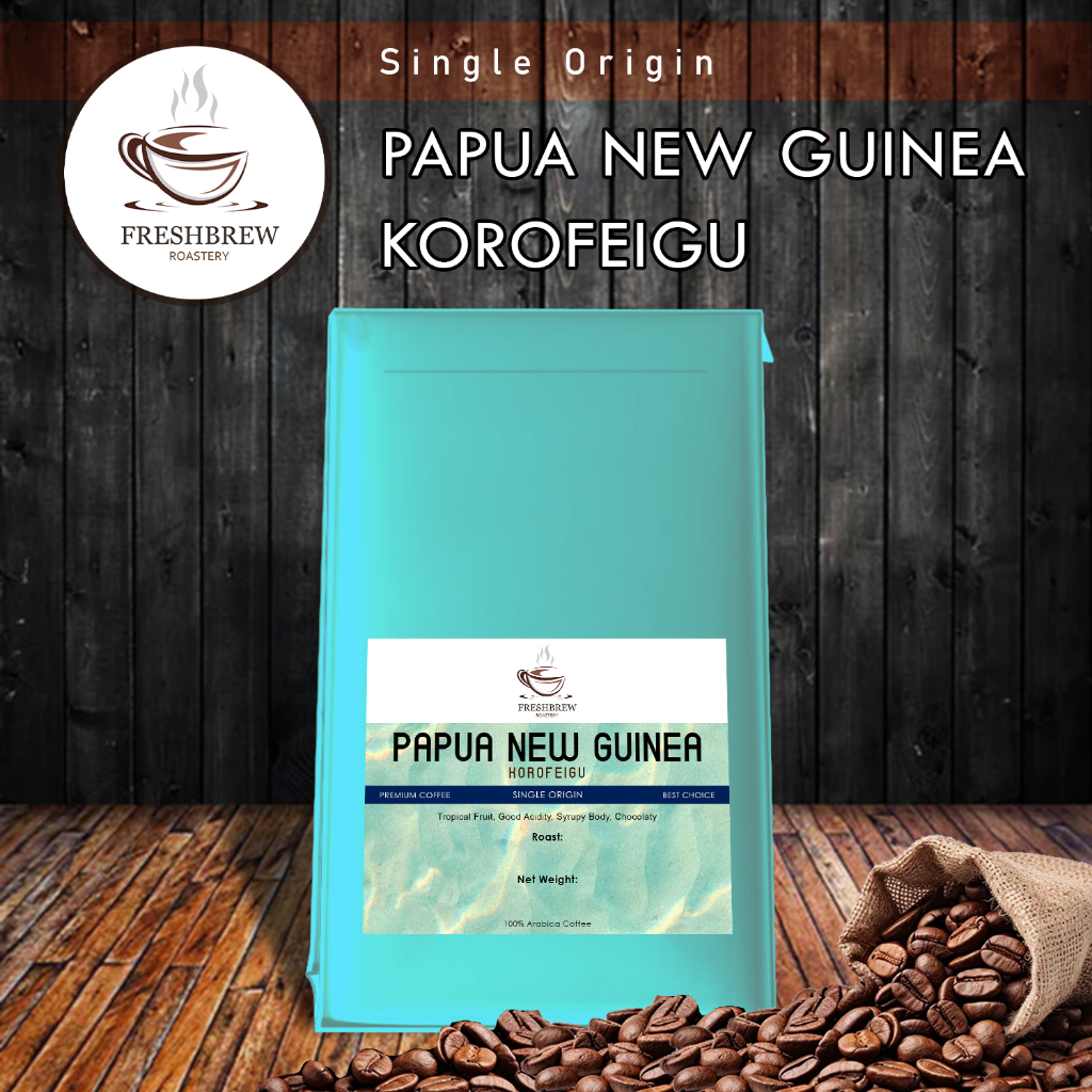 Freshbrew PNG Papua New Guinea Korofeigu Organic Single Origin Arabica ...