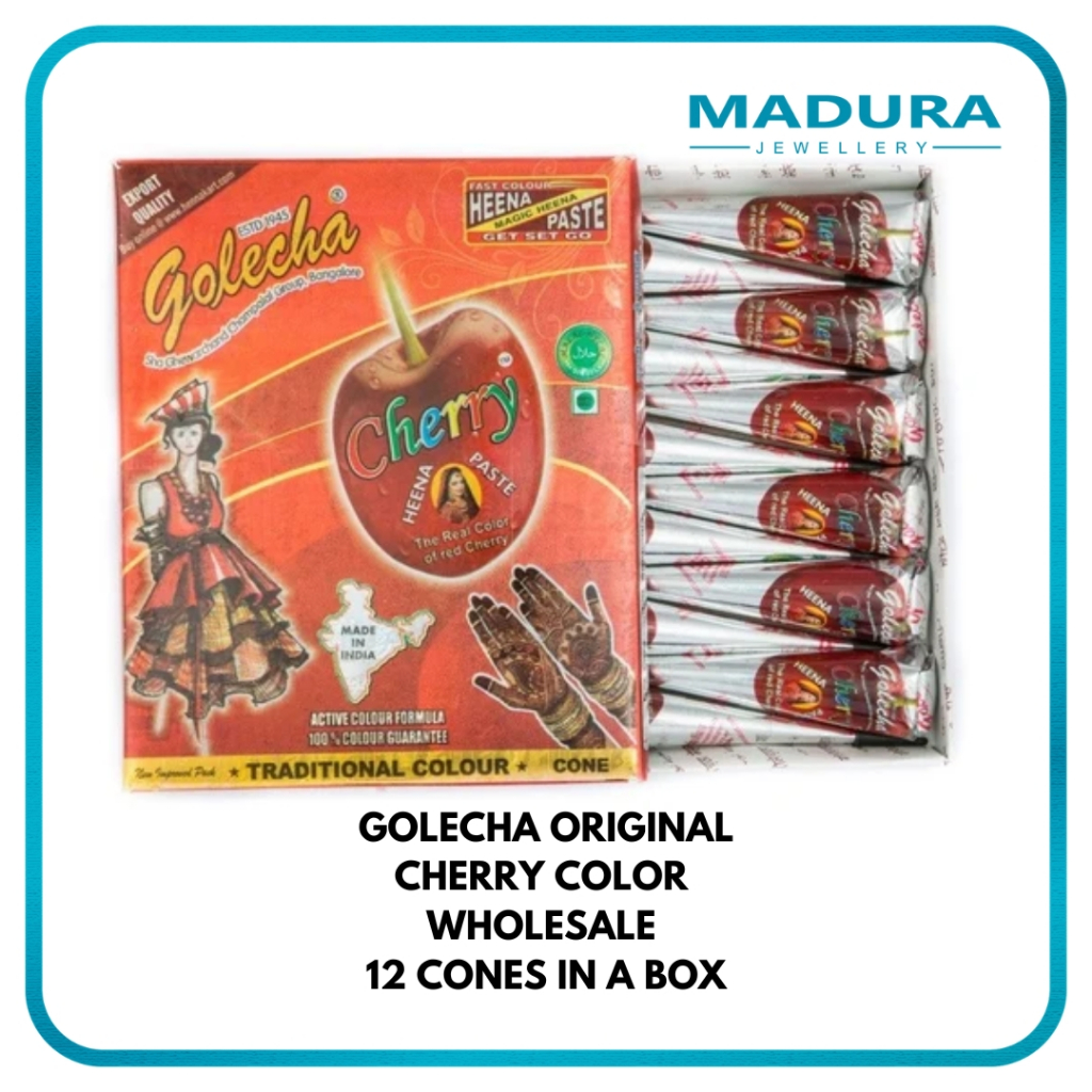 [READYSTOCK] WHOLESALE Box 12 set Henna Cones Mehendi Cherry & Maroon ...