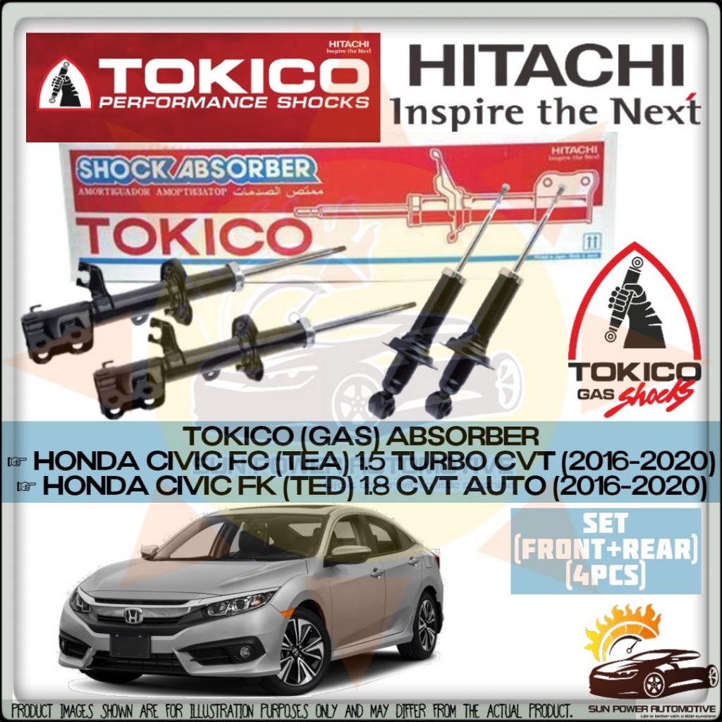 TOKICO TKC Honda Civic FC TEA 1.5 TURBO / FK TED 1.8 CVT Gas Shock ...