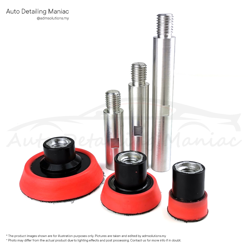 M14 Rotary Polisher Extension Shafts with 1/2/3" Backing Plate (Set ...