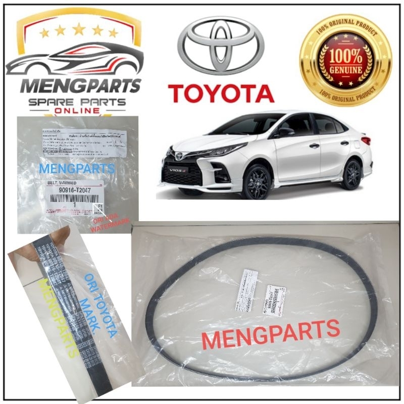 ORIGINAL TOYOTA VIOS & YARIS NSP151 CVT 2017Y UP FAN BELT ALTERNATOR ...