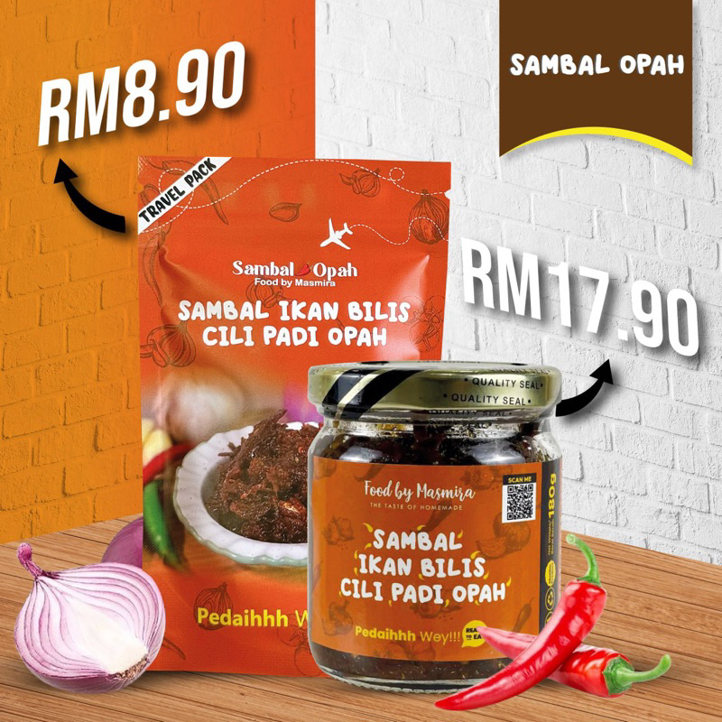 Sambal Ikan Bilis Cili Padi Opah Food by Masmira Ready to Eat Homemade ...