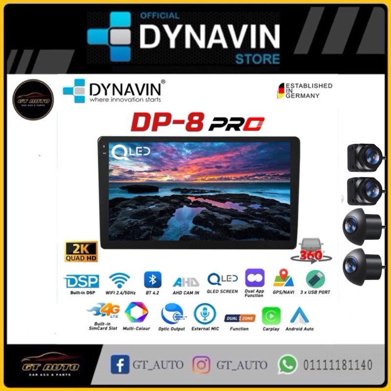 Dynavin Dp8 Pro 2k Series 4 64gb 8 256gb 360 Cam Car Android 2k