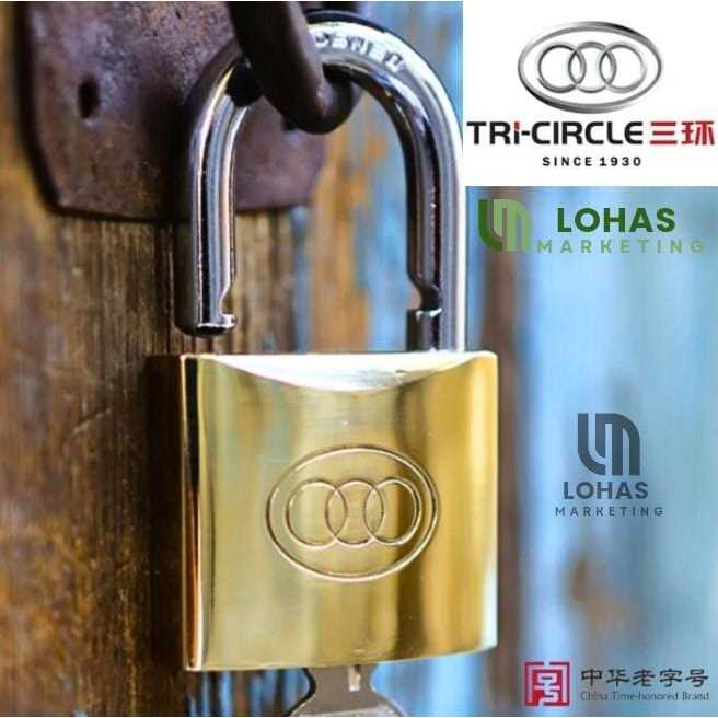 Tri-Circle Brass Pad Lock [20MM 25MM 32MM 38MM 50MM 63MM] Tri Circle ...
