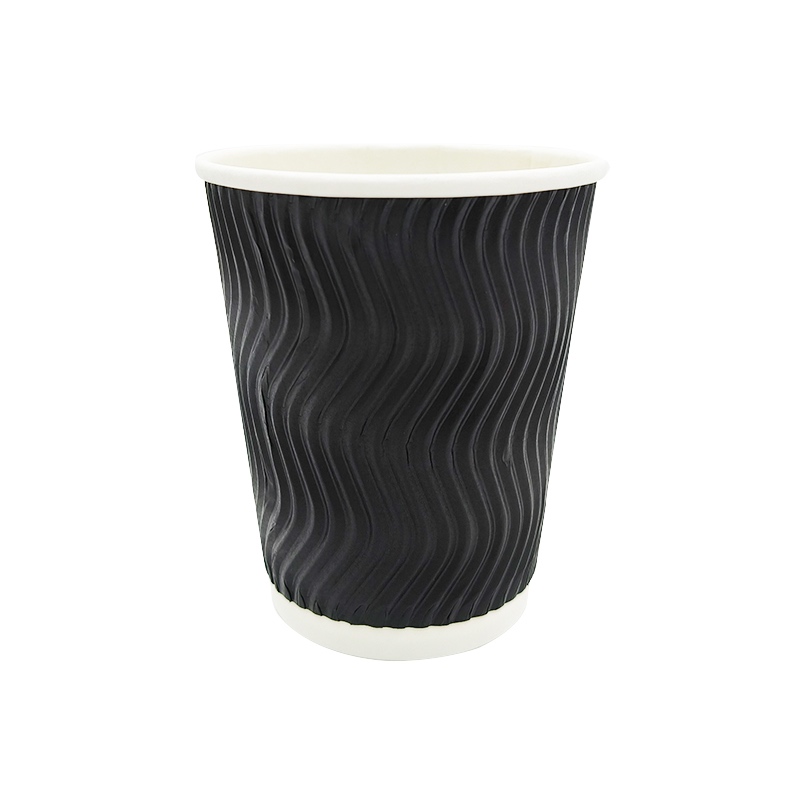 8Oz Black Ripple Cup (25pcs) | Shopee Malaysia