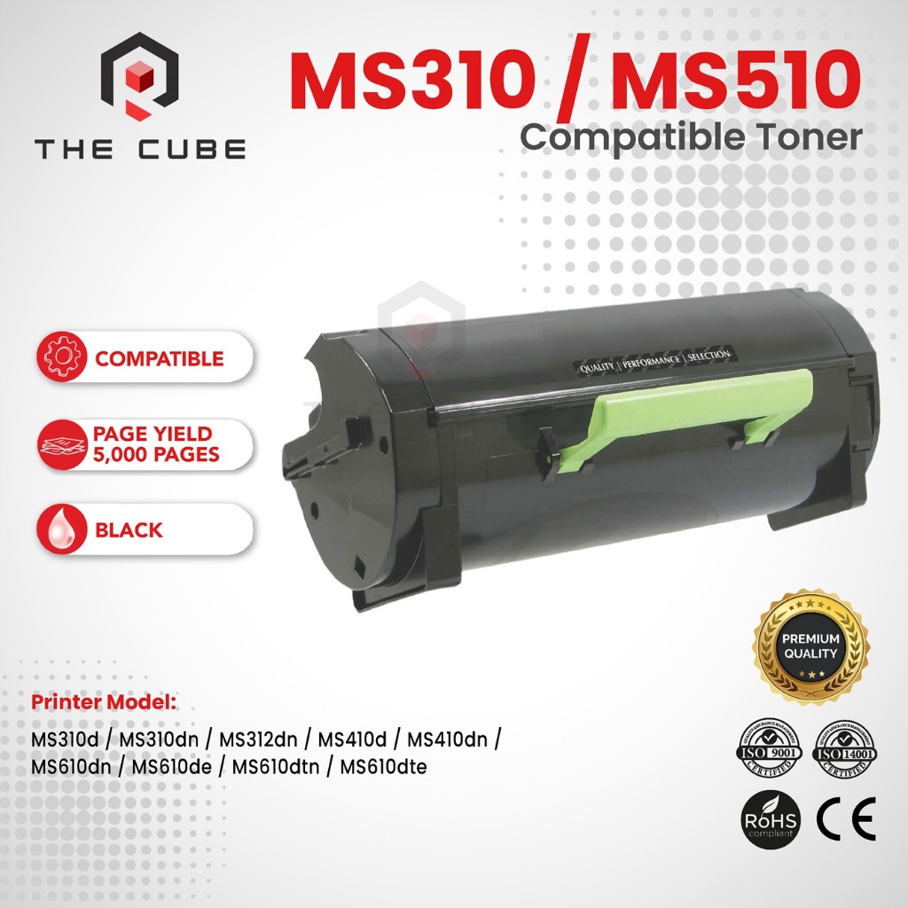 Compatible MS310 MS510 Toner for LEXMARK MS312dn MS310d MS310dn MS410d ...