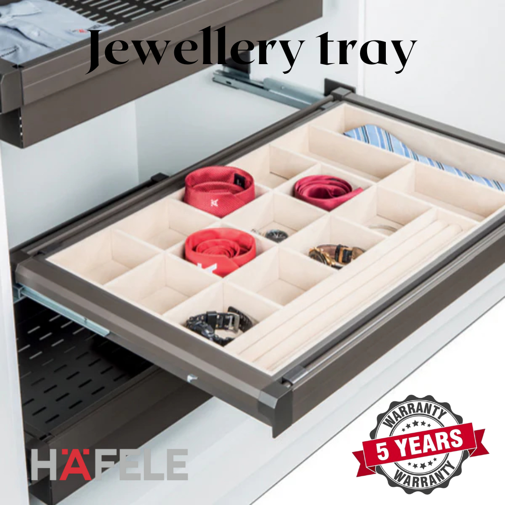 HAFELE Jewellery Tray Organizer - Velvet Lined Drawer Insert for ...
