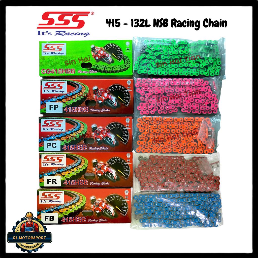 SSS RACING 415-132L HSB CHAIN MOTORCYCLE ORANGE PINK GREEN RED BLUE ...