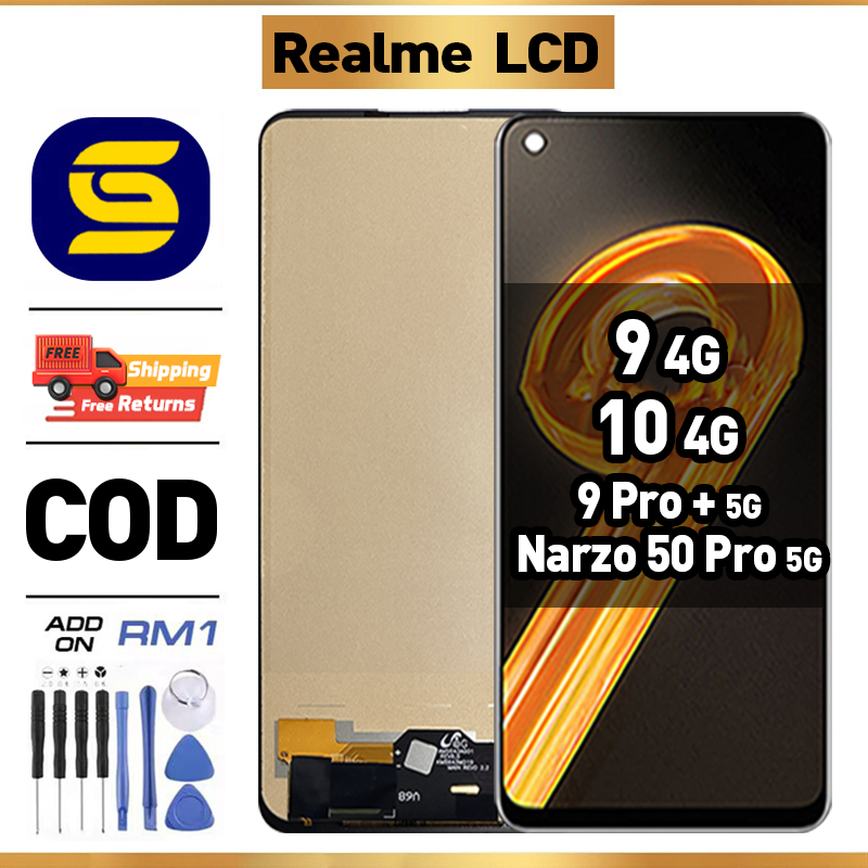 LCD REALME 9 4G/ 9 Pro Plus 5G/ 10 4G/ Narzo 50 Pro Compatible For ...